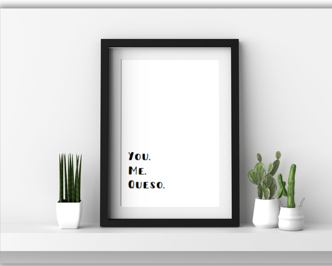 Queso Poster, Queso Kitchen Decor, Funny Queso Sign, Queso Digital ...