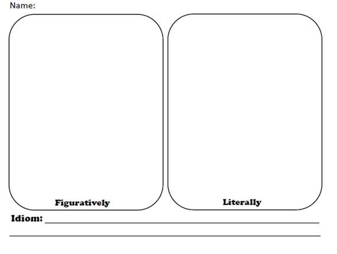 Learn Figurative Language Idiom Worksheet for Home School - Etsy