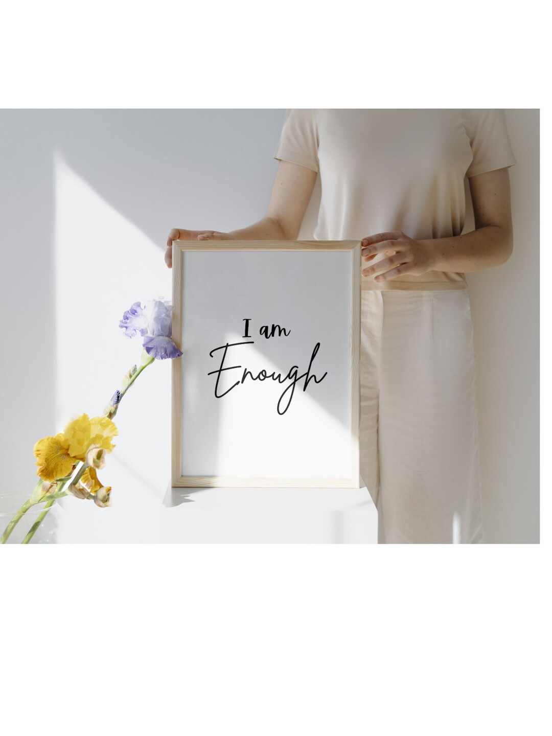 I Am Enough Poster: Modern Self Love Affirmation (digital Download) - Etsy