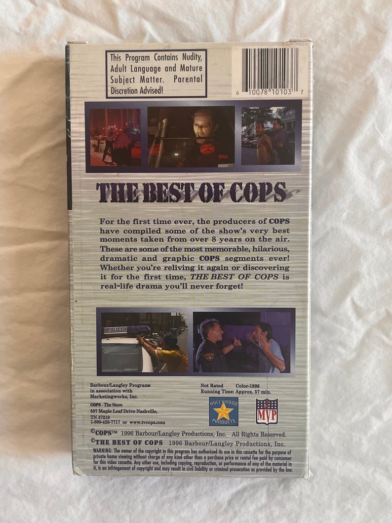 The Best of COPS Uncensored VHS TAPE - Etsy