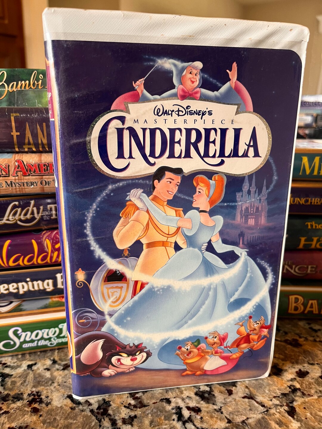 Cinderella VHS clamshell Case, 1950 With Original Disney Flyers Inside ...