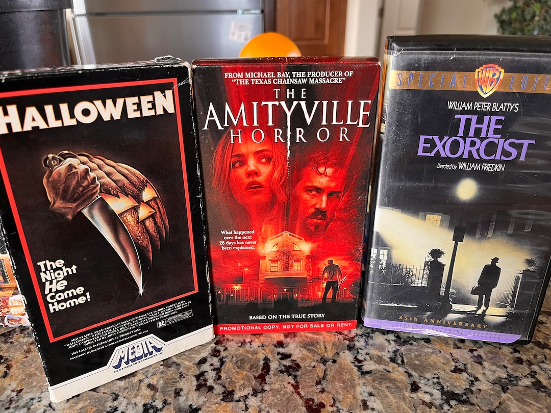HORROR VHS LOT - Halloween, Amityville Horror (rare Promo Copy), the ...