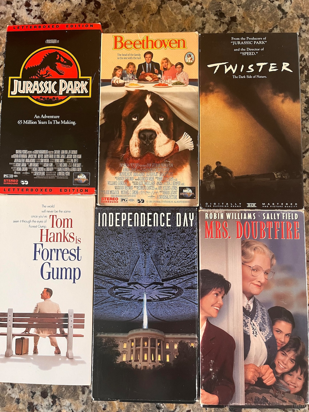 Original 90s VHS Lot - Mrs. Doubtfire, Jurassic Park, Twister ...