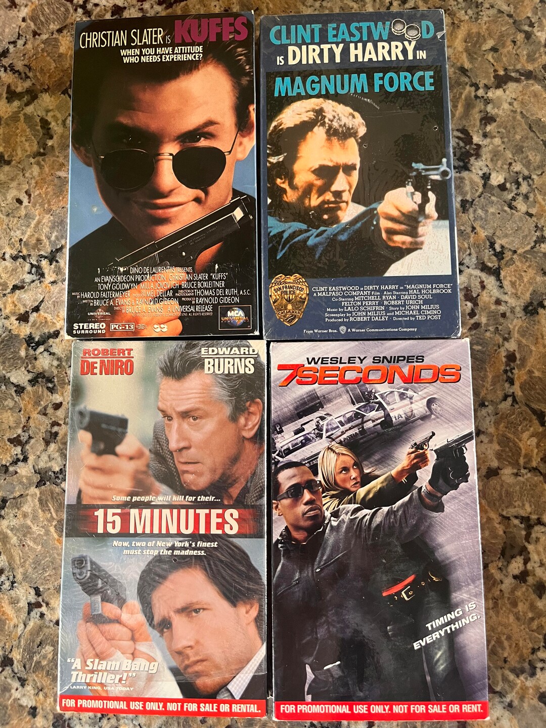 COP THRILLER VHS Lot Magnum Force factory Sealed, Kuffs, 15 Minutes ...
