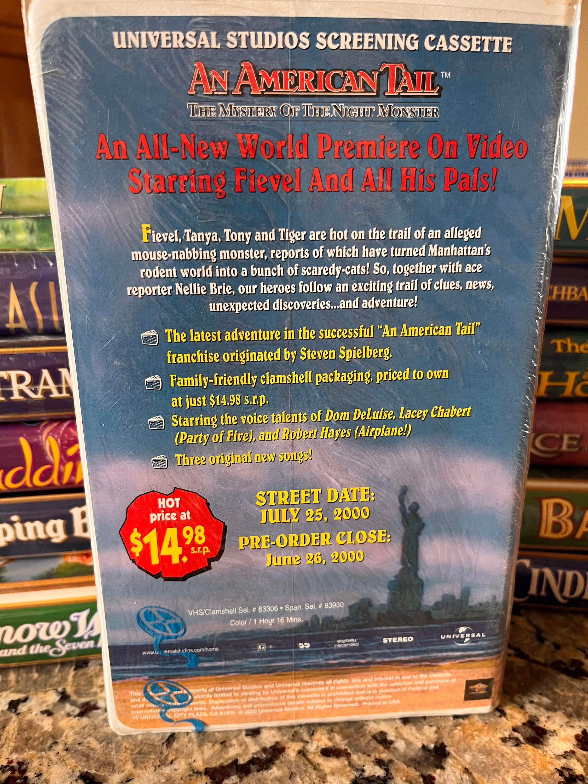 An American Tail VHS clamshell, 1999 RARE Factory Sealed Rare Screening ...