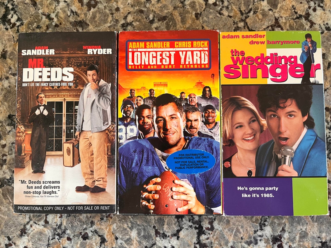 Adam Sandler VHS Lot the Wedding Singer, Mr. Deeds, the Longest Yard ...