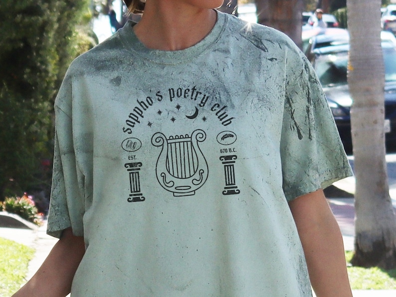 Sappho Poet Shirt Color Blast Comfort Colors, Sapphic Poetry Club Shirt ...