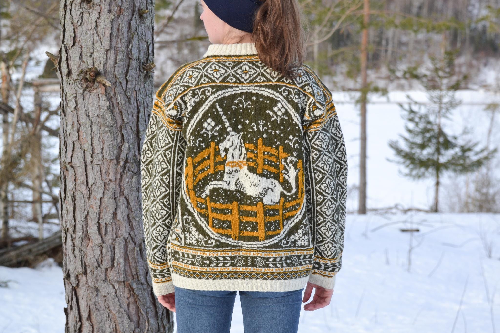 Unicorn Tapestry Sweater Pattern - Etsy