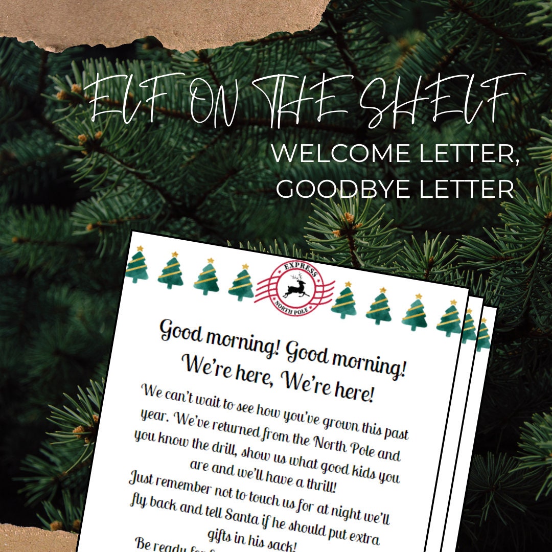 Elf on the Shelf Letters Welcome Letter Christmas Eve - Etsy UK