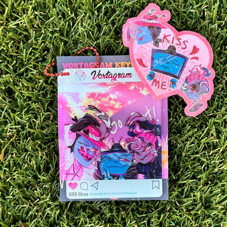 Let's Go Out! Voxtagram Keychains [hazbin Hotel] - Etsy