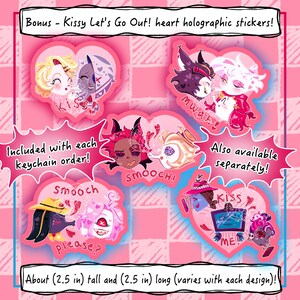 Let's Go Out! Voxtagram Keychains [hazbin Hotel] - Etsy
