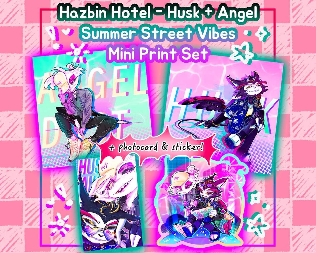 Husk + Angel Dust Summer Street Vibes Mini Print Set [hazbin Hotel] - Etsy