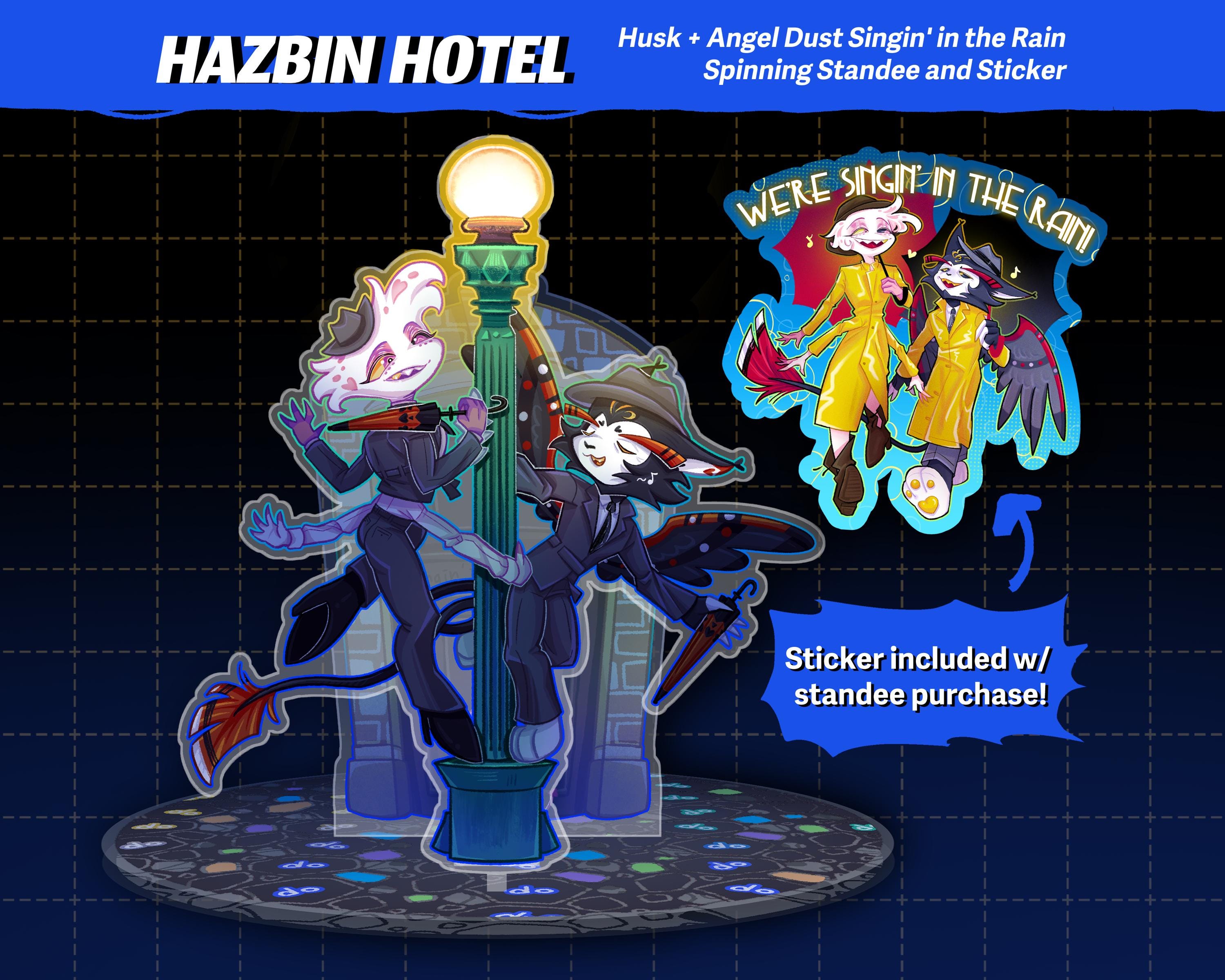 Husk + Angel Dust Singin' in the Rain Spinning Standee and Sticker ...