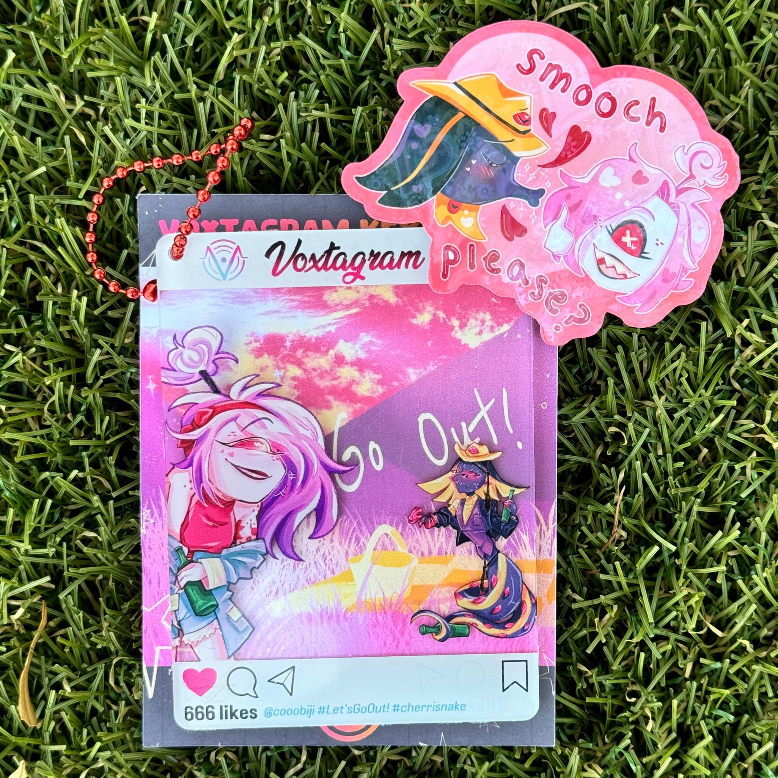 Let's Go Out! Voxtagram Keychains [hazbin Hotel] - Etsy