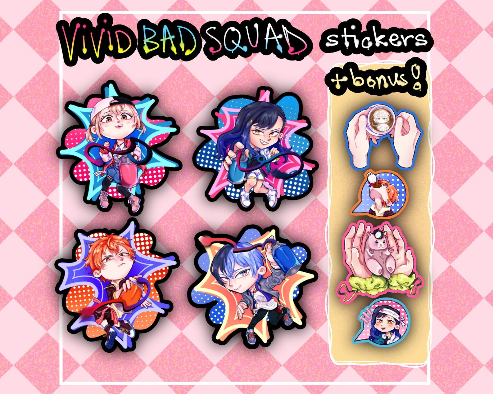 Vivid BAD SQUAD VBS Holographic Stickers project Sekai - Etsy