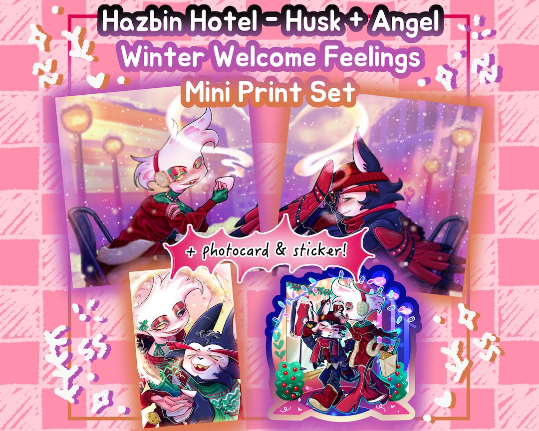 Husk + Angel Dust Winter Welcome Feelings Mini Print Set [hazbin Hotel ...