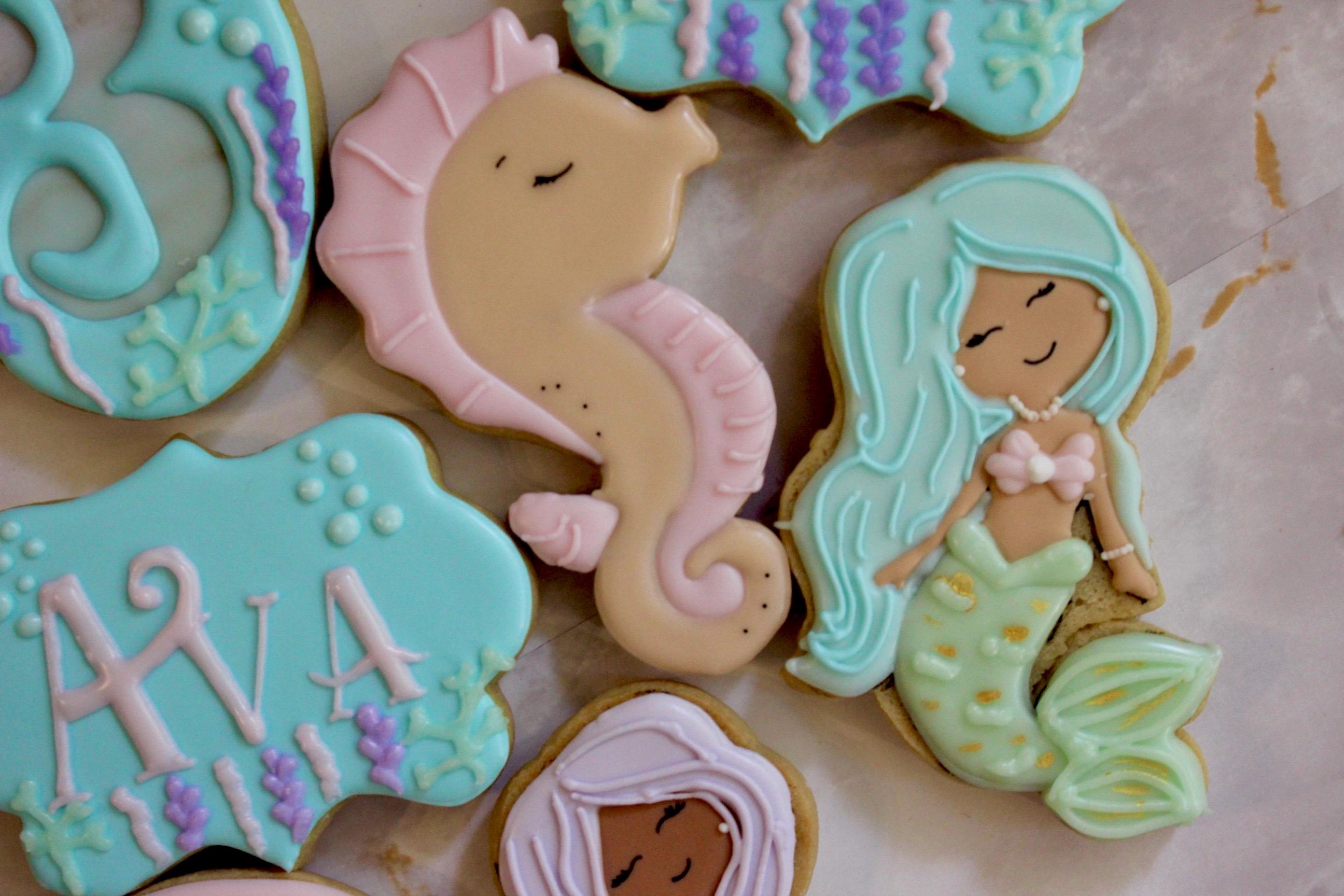 Mermaid Birthday Sugar Cookies. - Etsy