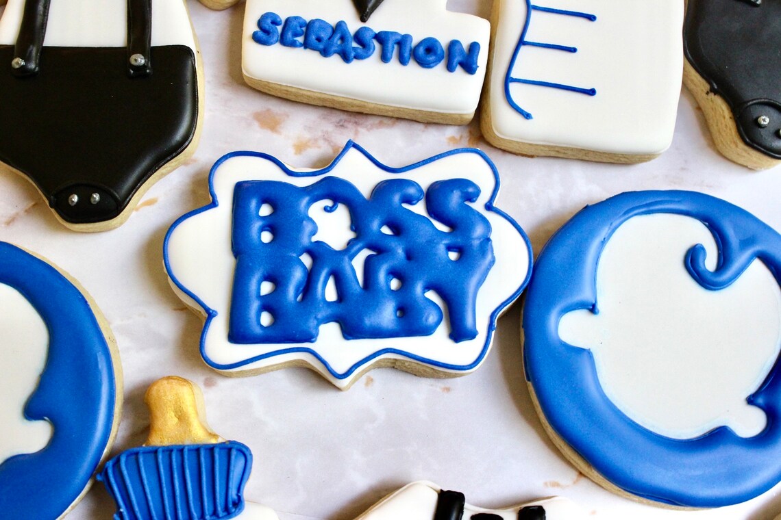 Custom Boss Baby Themed Birthday Cookies. - Etsy