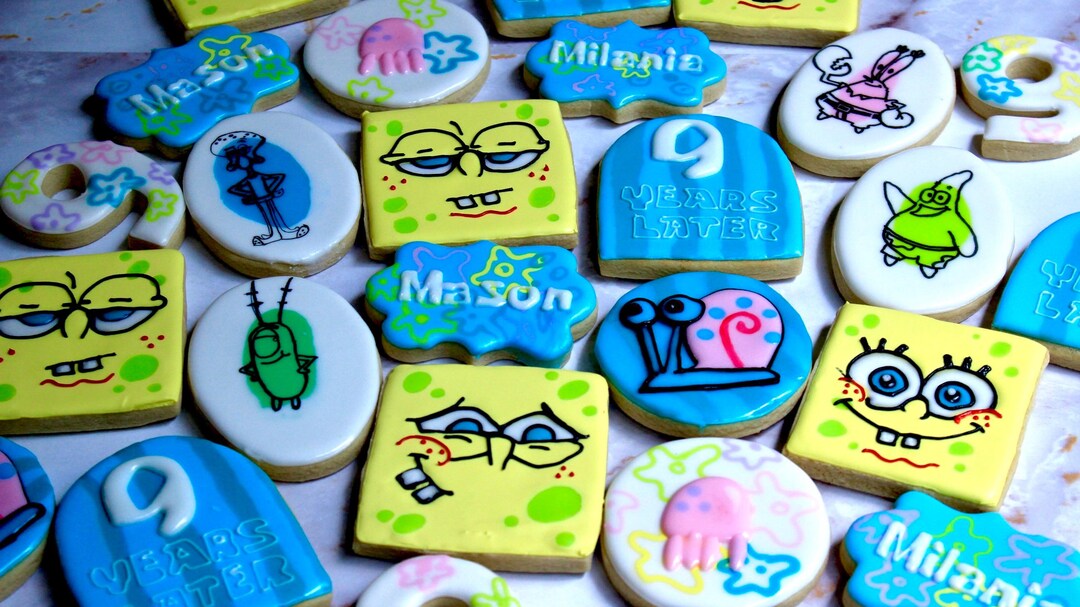 Custom Spongebob Cookies - Etsy