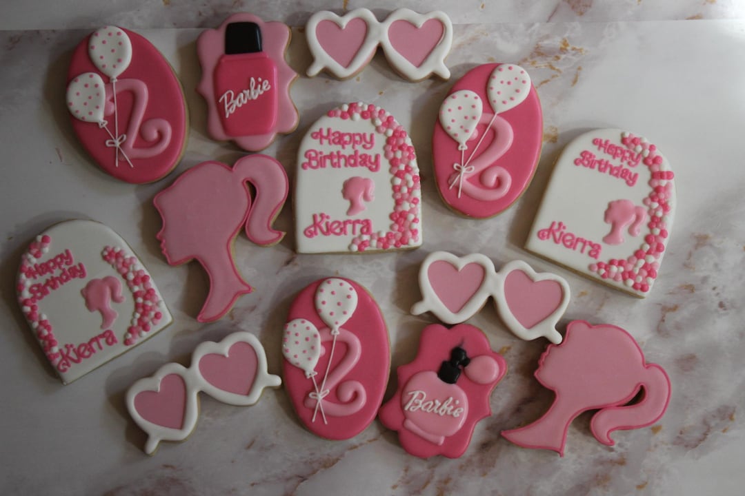 Barbie Girl Birthday Cookies - Etsy