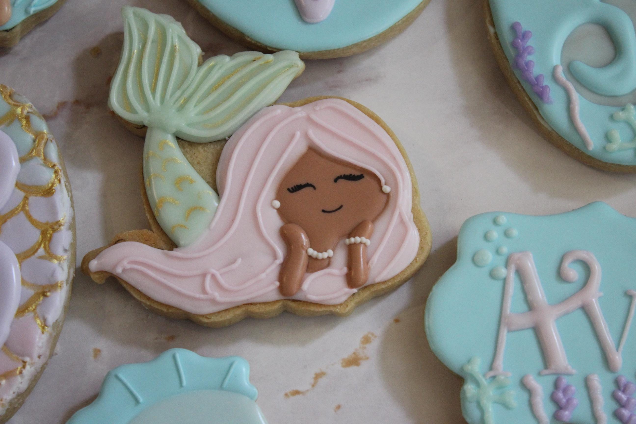 Mermaid Birthday Sugar Cookies. - Etsy