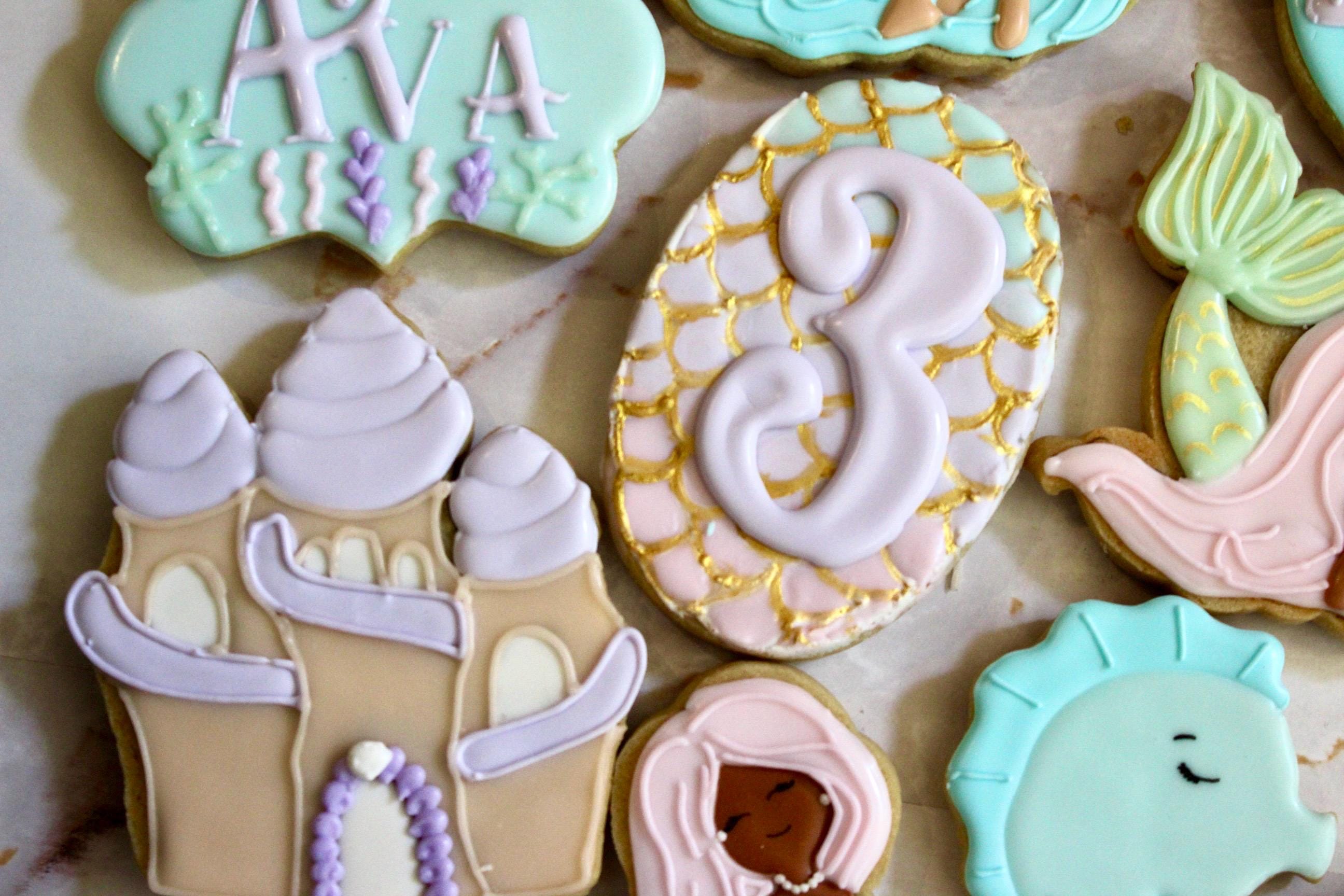 Mermaid Birthday Sugar Cookies. - Etsy