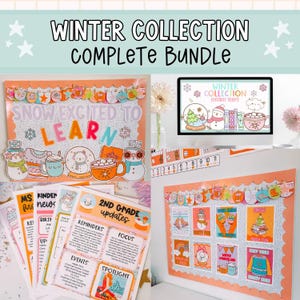 Winter Classroom Decor Bundle, Winter Bulletin Board, Winter Posters ...