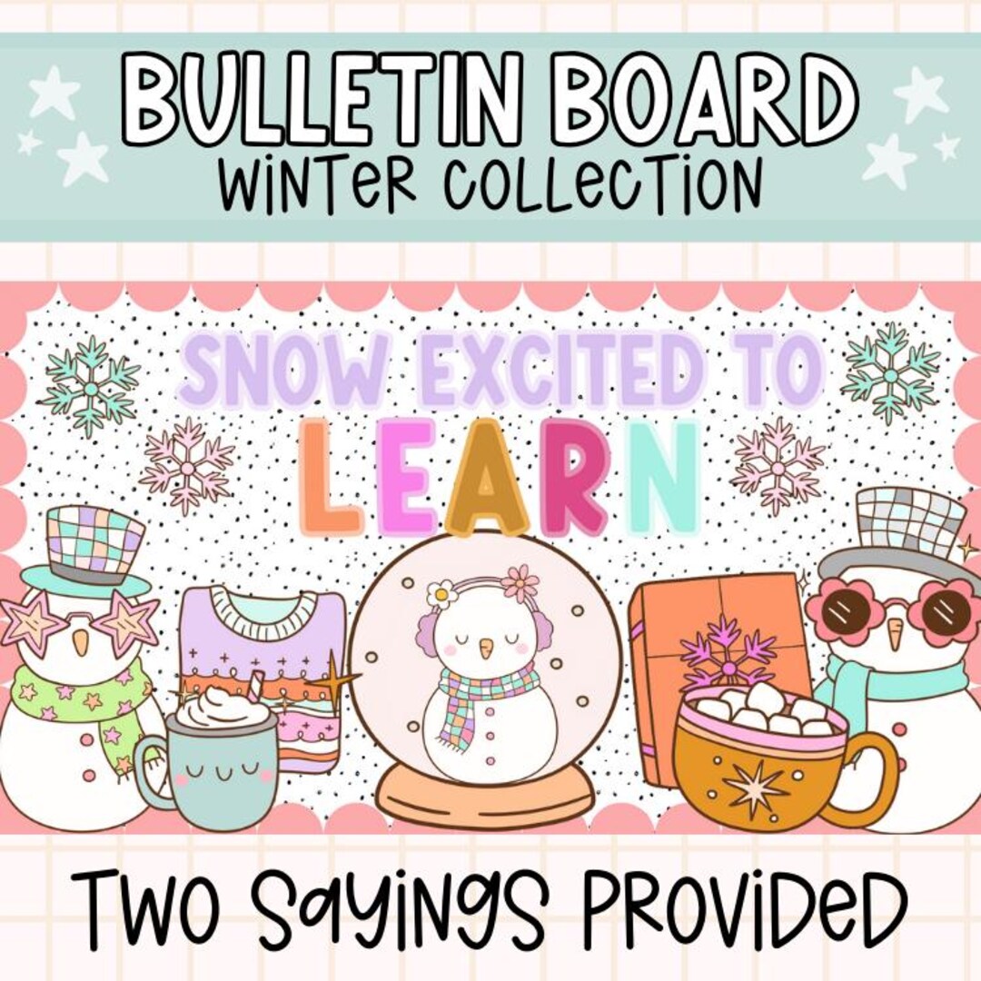Winter Bulletin Board, Editable Posters, Classroom Decor, Bulletin ...