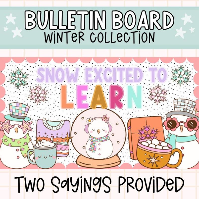 Winter Bulletin Board Kit - Etsy