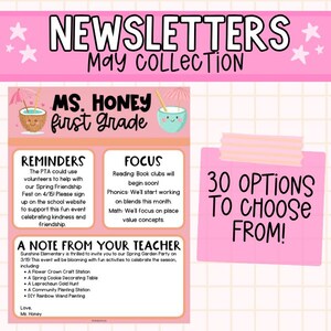 May Newsletters, End of Year Newsletter Template, Class Newsletter ...