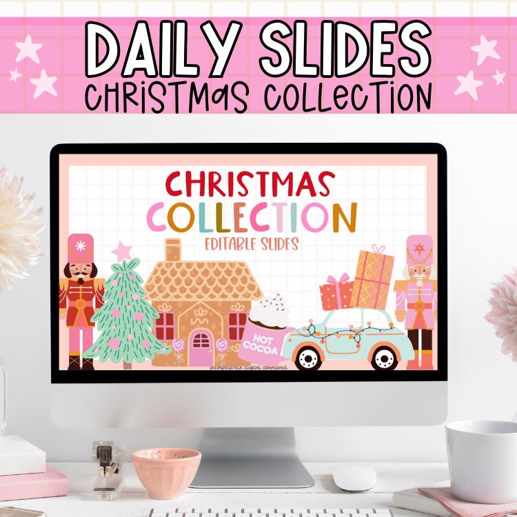 Christmas Classroom Slides, Daily Slides, Editable Slide Templates ...