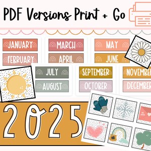 Flip Calendar, Classroom Calendar, Boho Rainbow, Classroom Organization ...