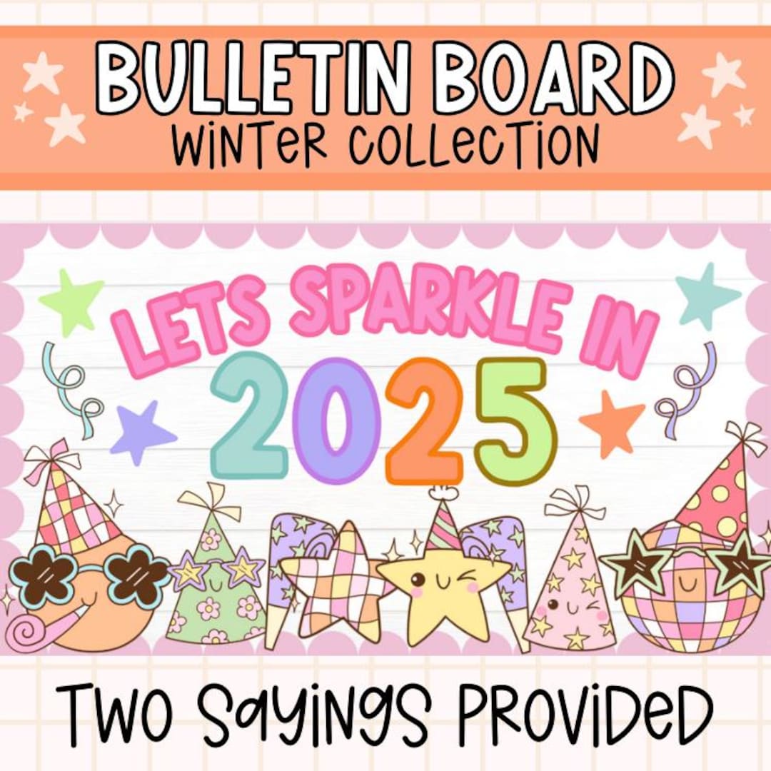 New Years Bulletin Board, Editable Posters, Classroom Decor, Bulletin ...