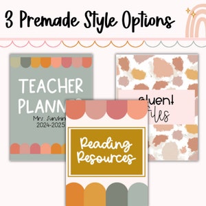 Binder Covers, Boho Rainbow, Calm Classroom Decor, Classroom ...