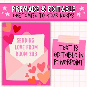 Valentines Bulletin Board, Editable Posters, Classroom Decor, Bulletin ...