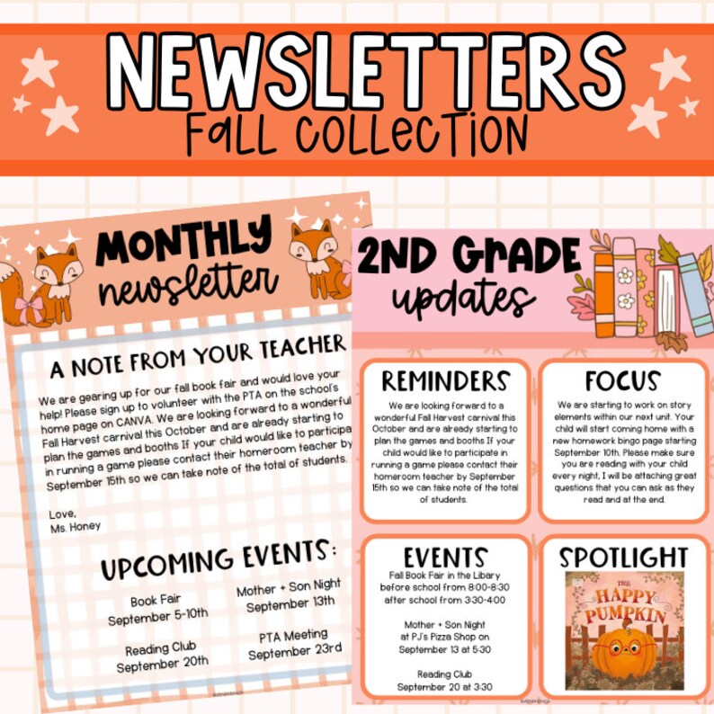 Fall Newsletters, Newsletter Template, Class Newsletter, Fall Decor ...