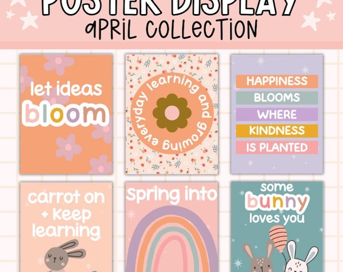 Spring Classroom Posters | Classroom Decor | Bright Flowers - Etsy Canada