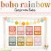 Boho Rainbow Classroom Decor Bundle, Editable, Calm Classroom Decor ...