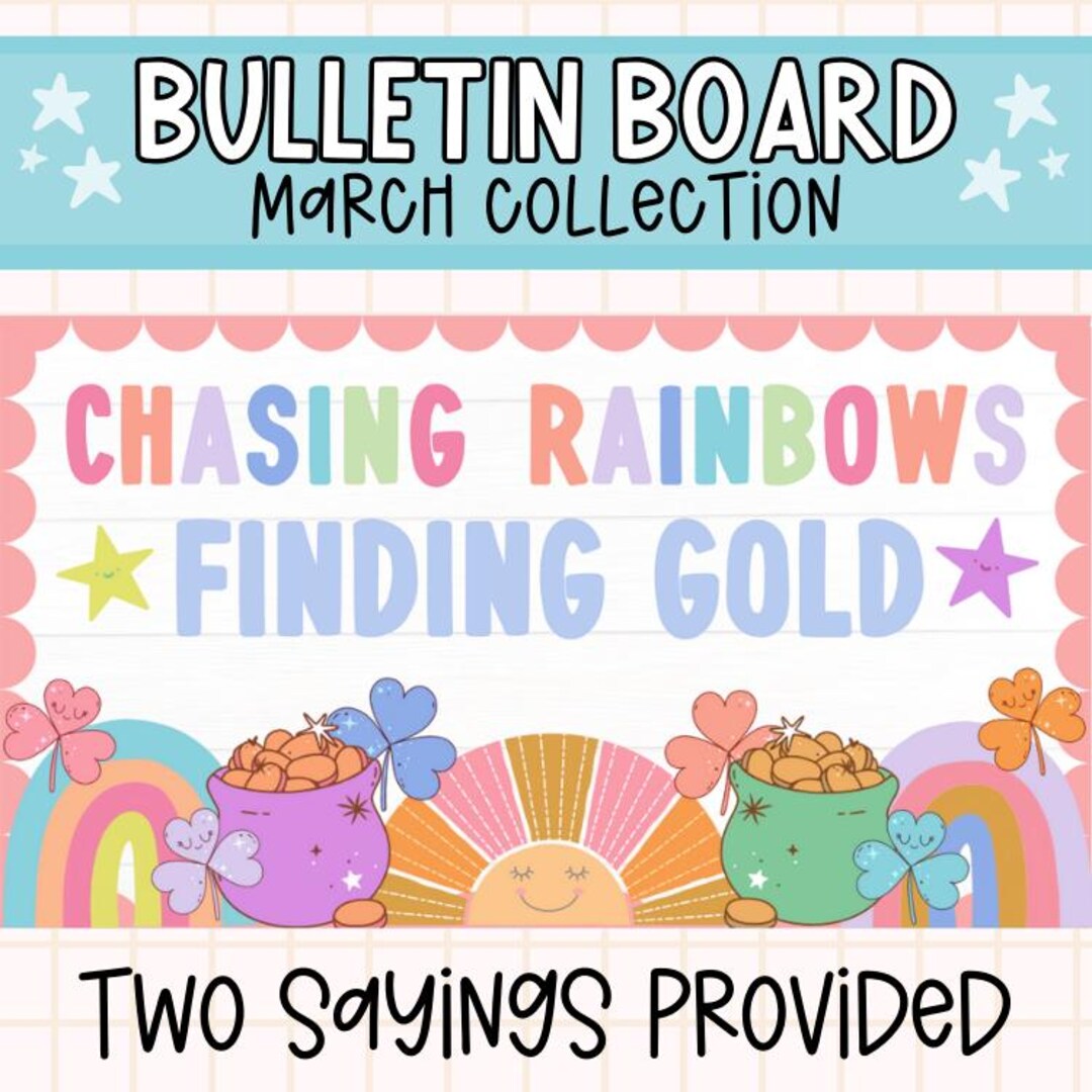 St. Patricks Day Bulletin Board, Editable Posters, Bulletin Board ...