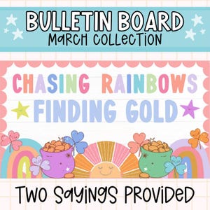 St. Patricks Day Bulletin Board, Editable Posters, Bulletin Board ...
