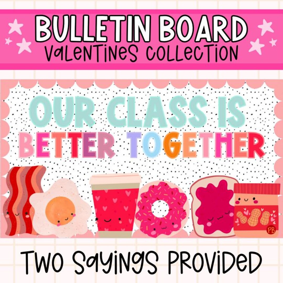 Valentine's Day Bulletin Board, Editable Posters, Bulletin Board ...
