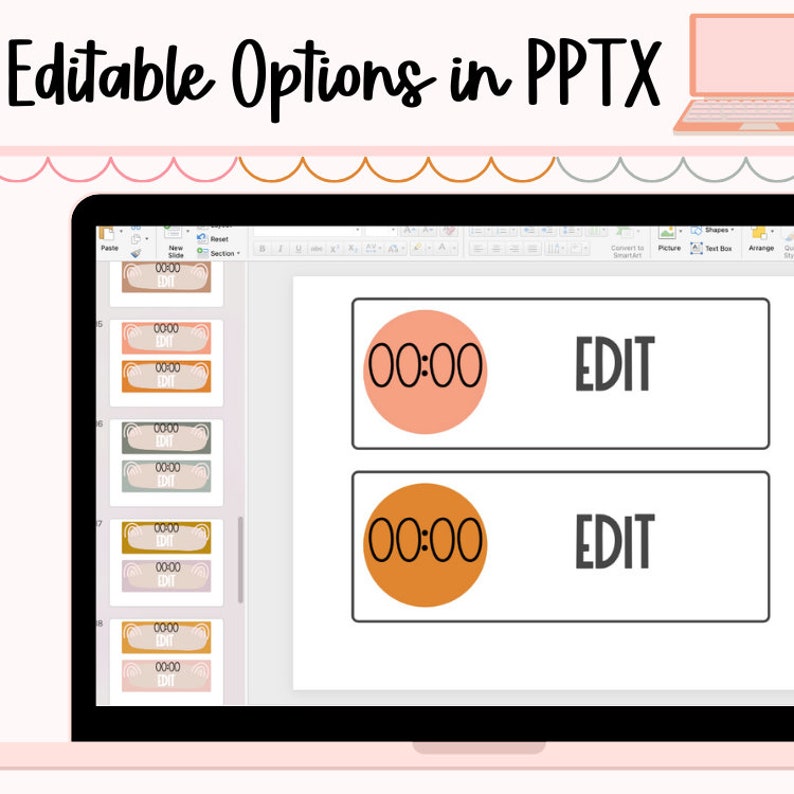 Schedule Cards, Class Schedule, Editable Labels, Boho Rainbow ...