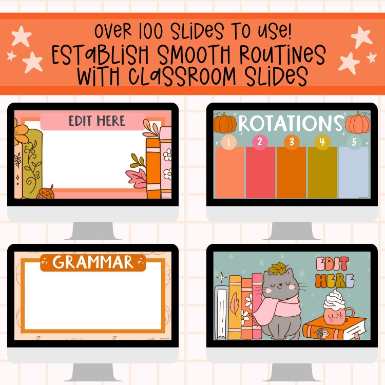 Fall Classroom Slides, Daily Slides, Fall Slides, Classroom ...