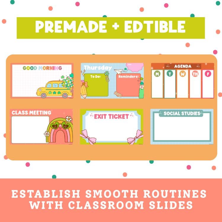 Spring Classroom Slides, Daily Slides, Editable Slide Template ...