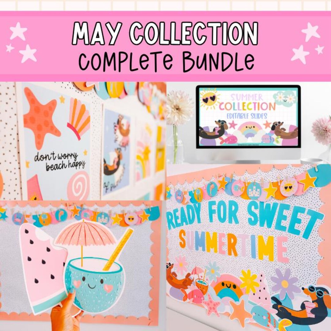 Summer Classroom Decor Bundle, May Bulletin Board, Summer Posters ...