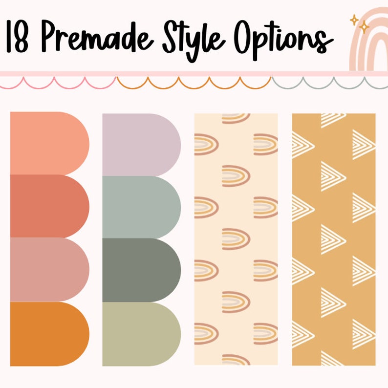 Bulletin Board Boarders, Boho Rainbow, Decor Bundle, Calm Classroom ...