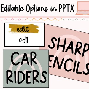 Classroom Labels, Editable Labels, Boho Rainbow, Classroom Organization ...