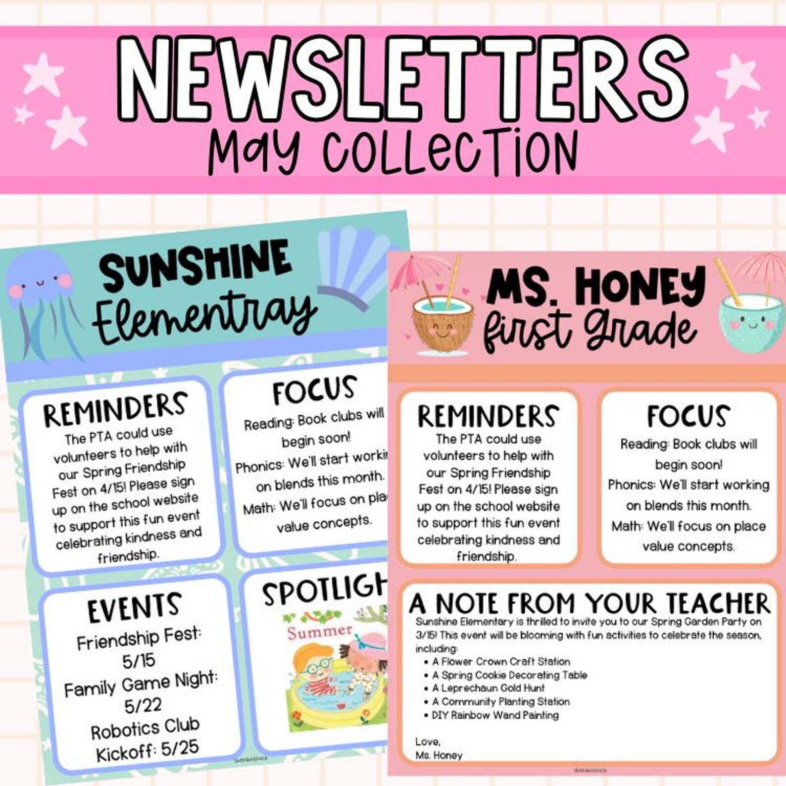 May Newsletters, End of Year Newsletter Template, Class Newsletter ...
