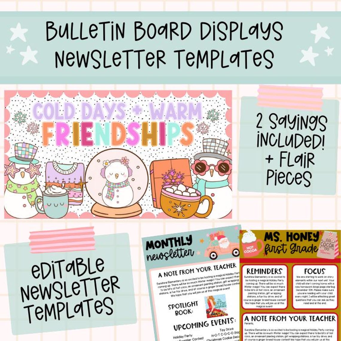 Winter Classroom Decor Bundle, Winter Bulletin Board, Winter Posters ...