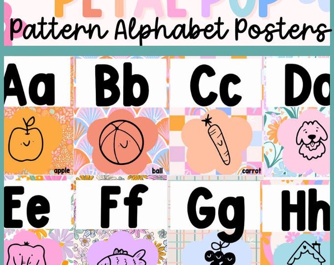 Wildflower Fields Classroom Alphabet Posters - Etsy Canada